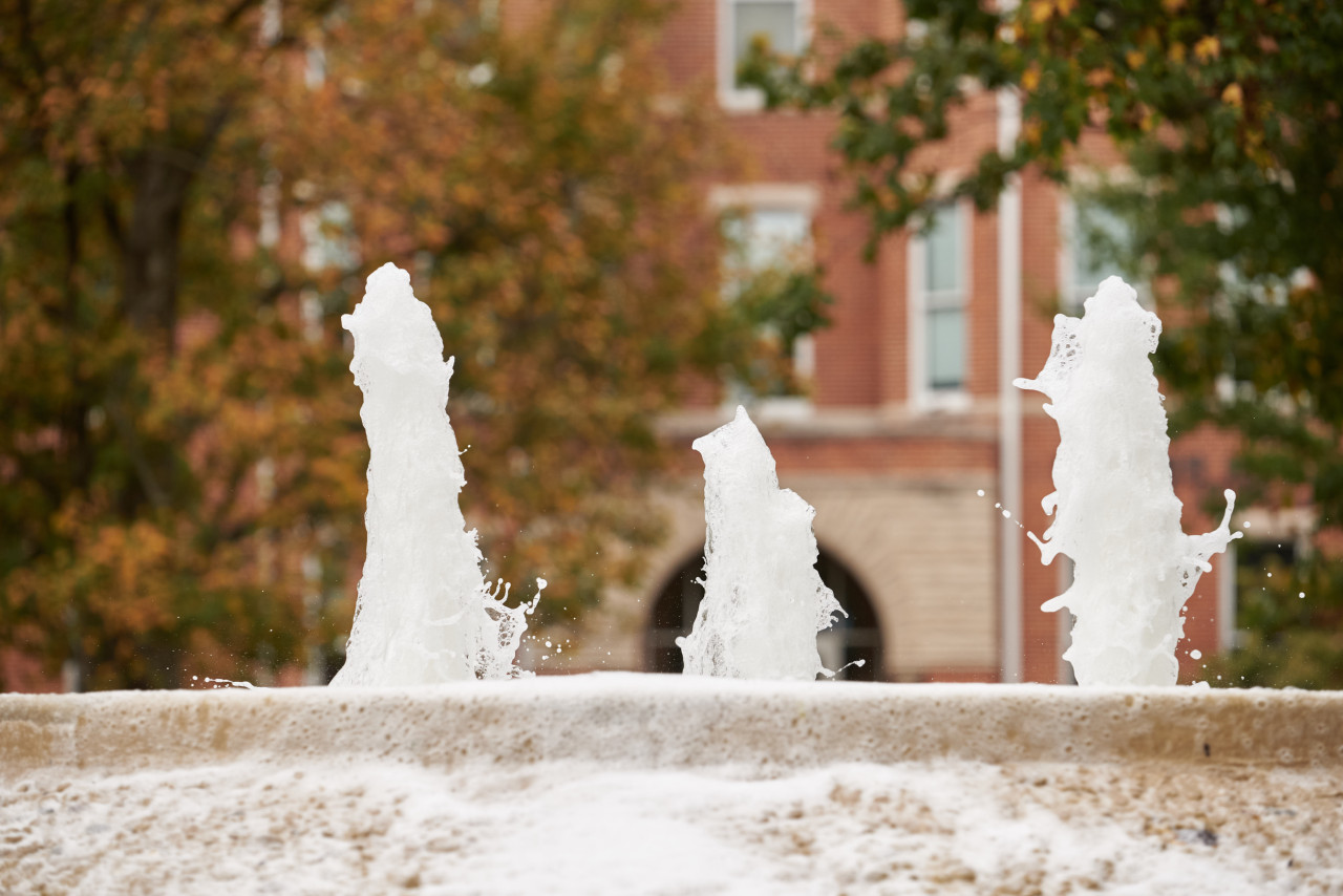 HU History: The Fountain on the Quad | Huntington University